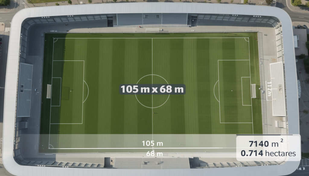 Combien d'hectares fait un terrain de foot